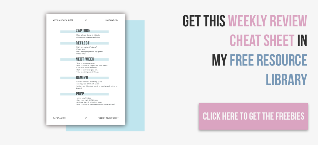 How I do my Weekly Review - Step by Step - Rayowag